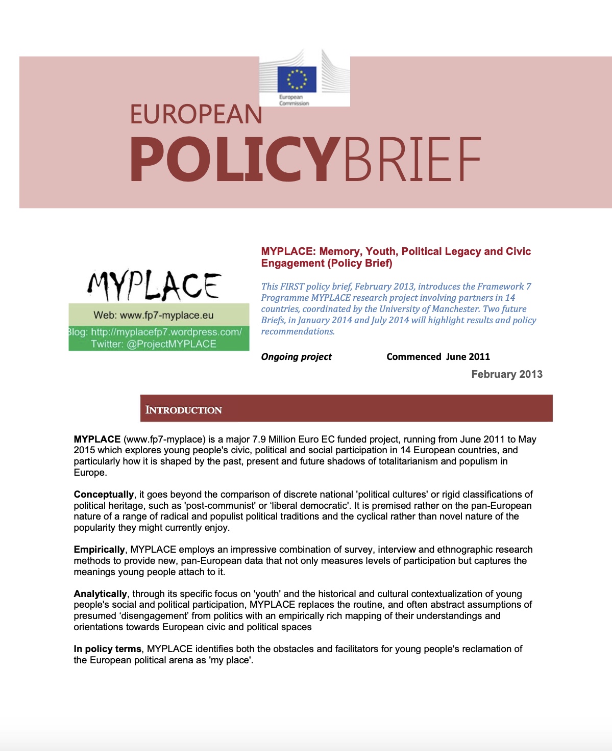 Policy Brief | Memory, Youth, Political Legacy And Civic Engagement - CRRC